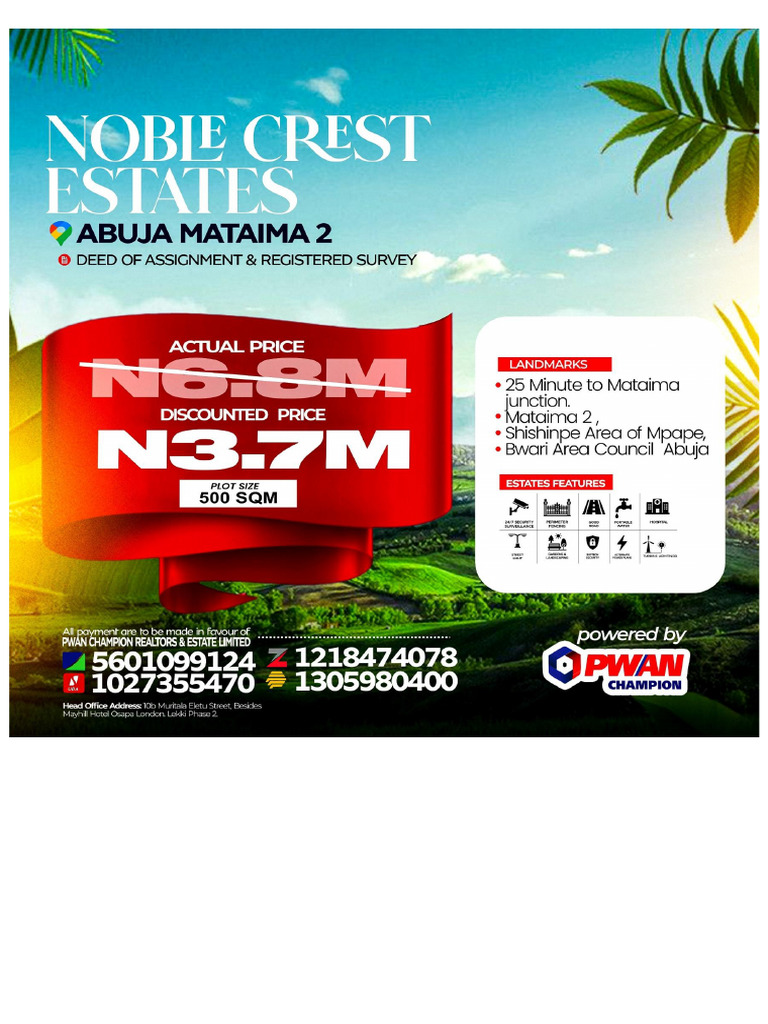 Noble Crest Estates Phase 2 Subscription Form | PDF | Payments ...