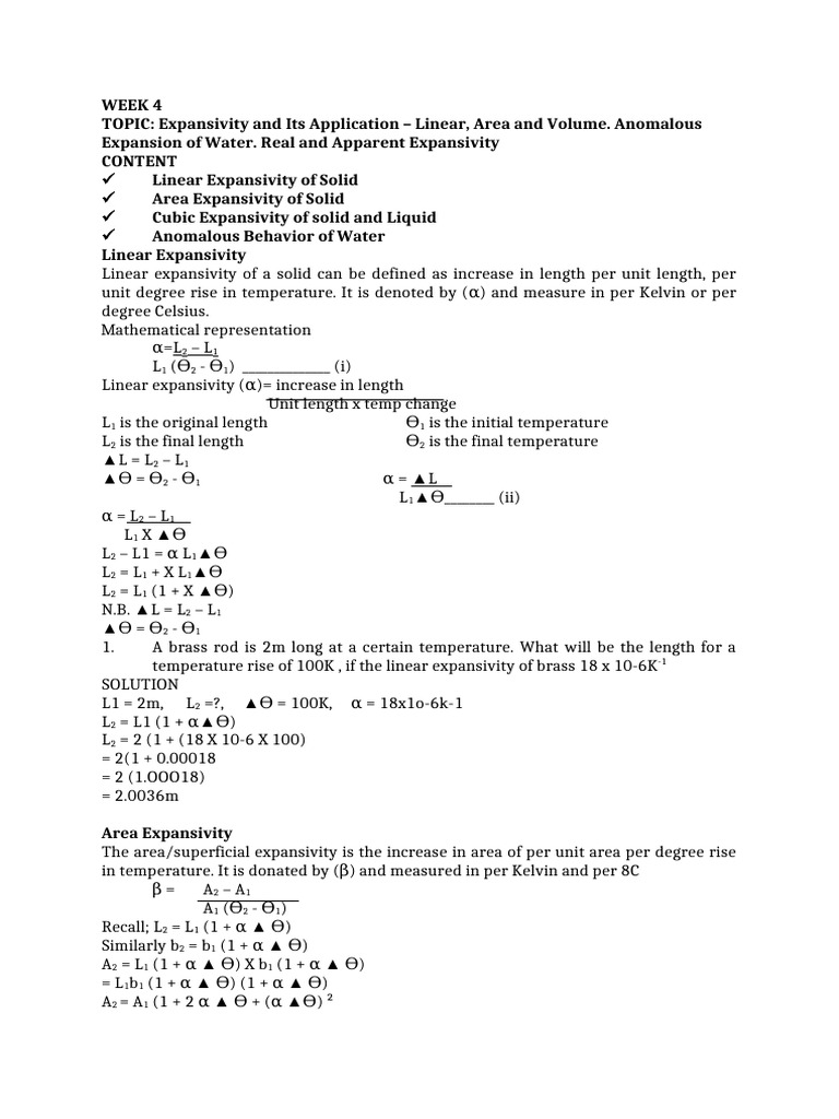 Expansivity and It's Application | PDF | Temperature | Water