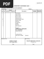 Inventory Custodian Slip (ICS) | PDF | Finance & Money Management