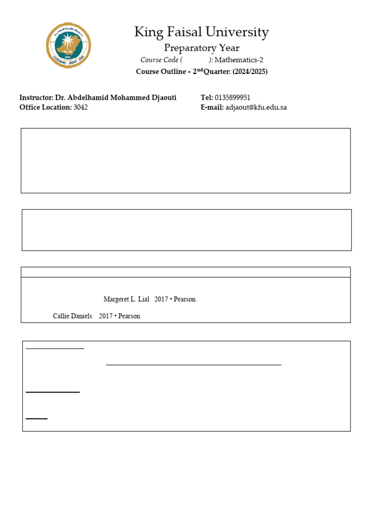 Course Outlines Math-2 - Q2 - 2024-2025 | PDF | Mathematics | Trigonometry