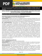 Lepelle-Nkumpi Municipality Job Application | PDF | Recruitment | Justice