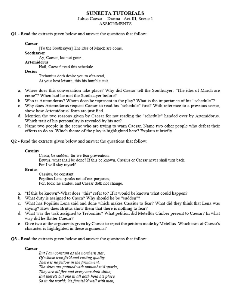 Antony's Reflection on Caesar's Death | PDF | Mark Antony | Julius Caesar