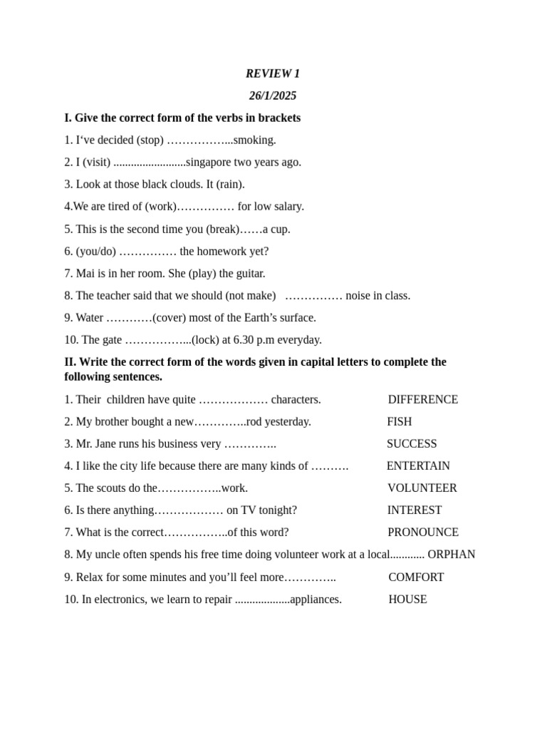 REVIEW 1 Insight Advanced | PDF