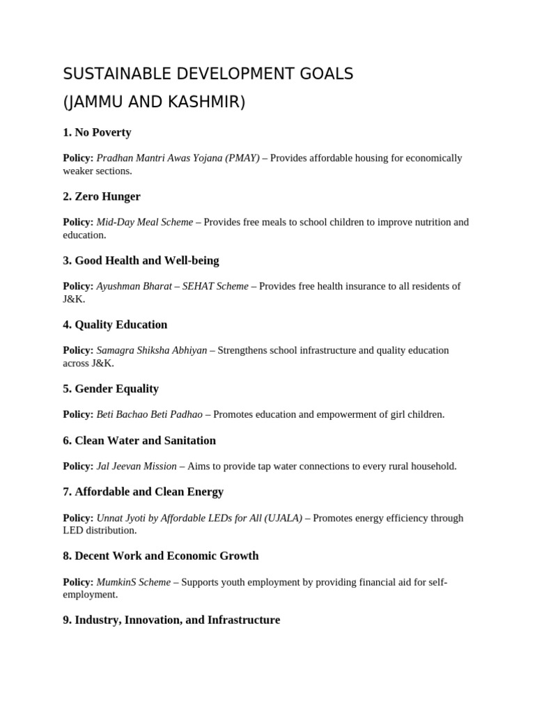 Sustainable Development Goals | PDF