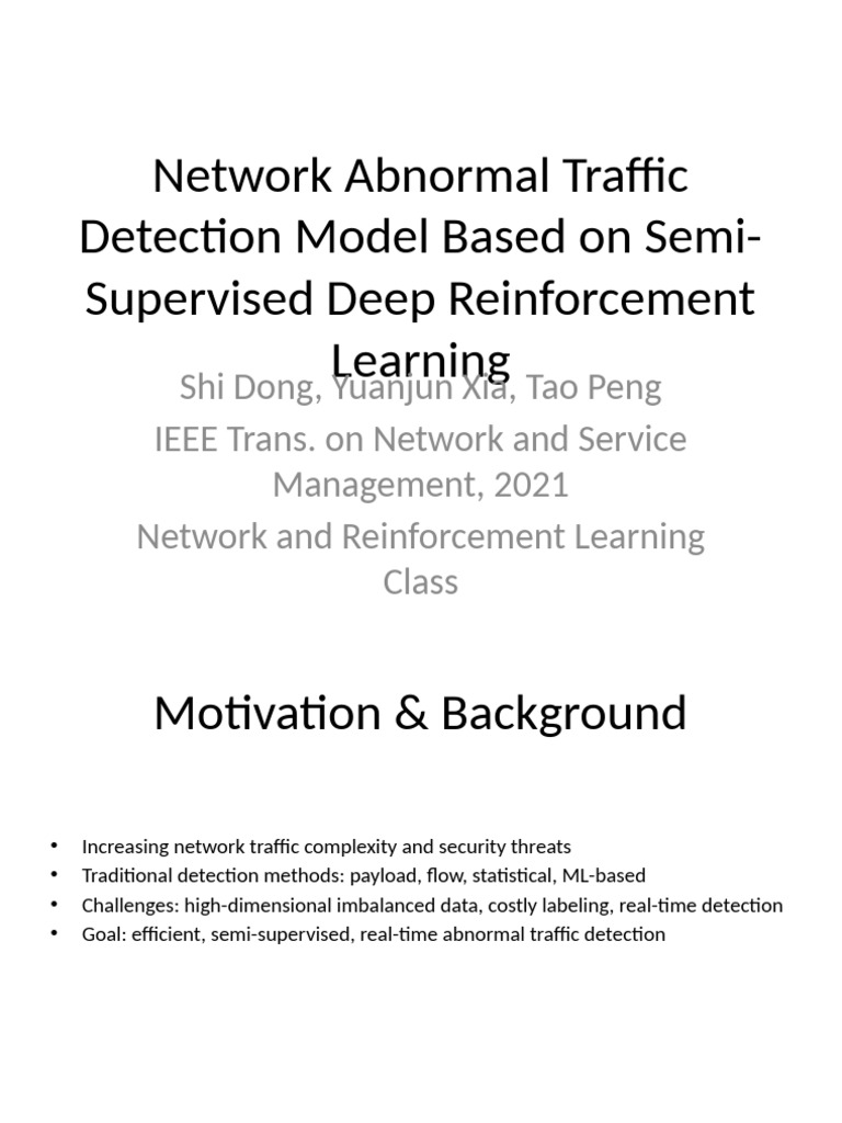 SSDDQN Network Anomaly Detection Presentation Models Added | PDF | Deep Learning | Applied ...