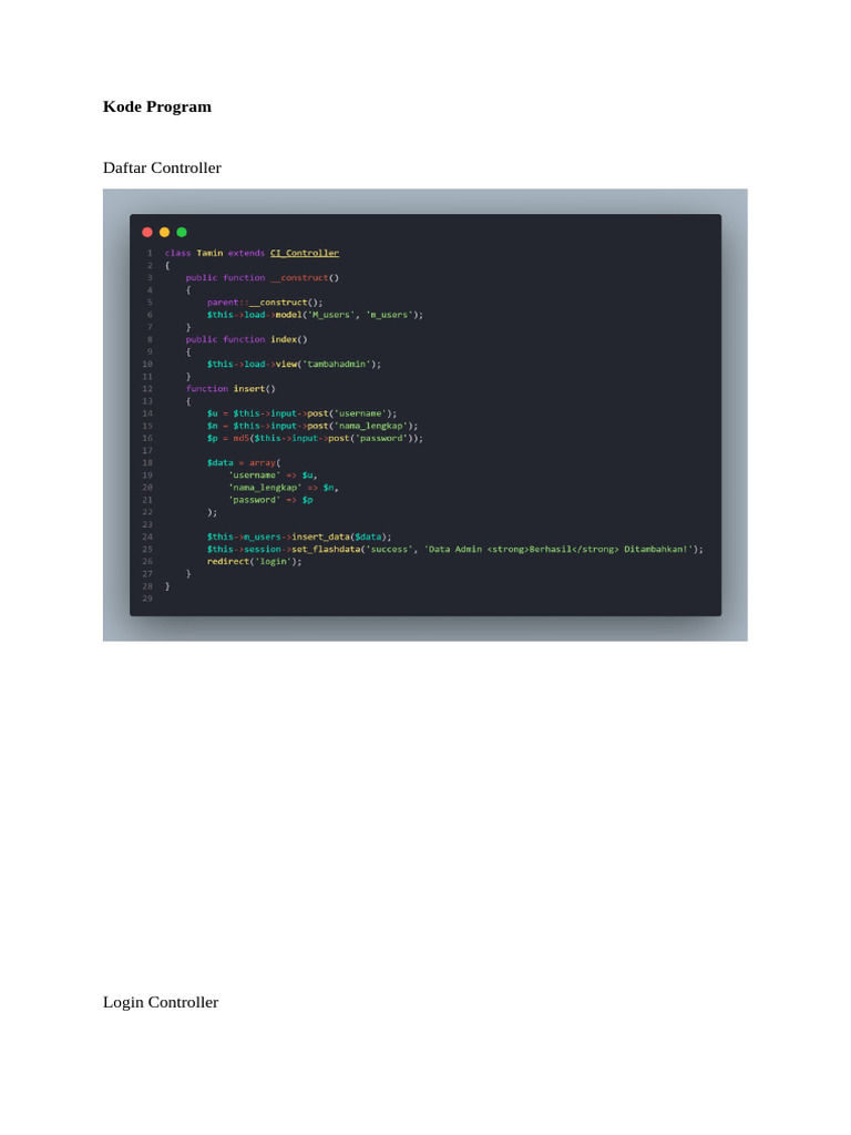 Kode Program | PDF