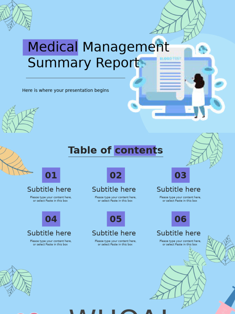025-1medical Management Summary Report | PDF