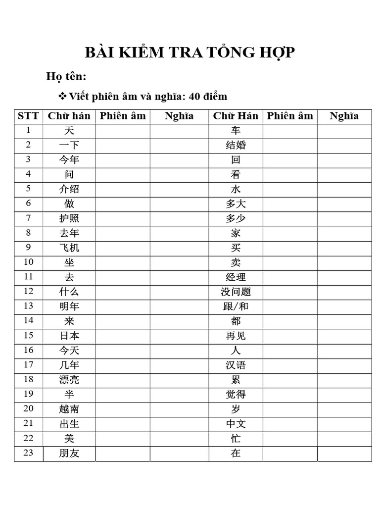 Bài Ktra T NG H P Phúc | PDF