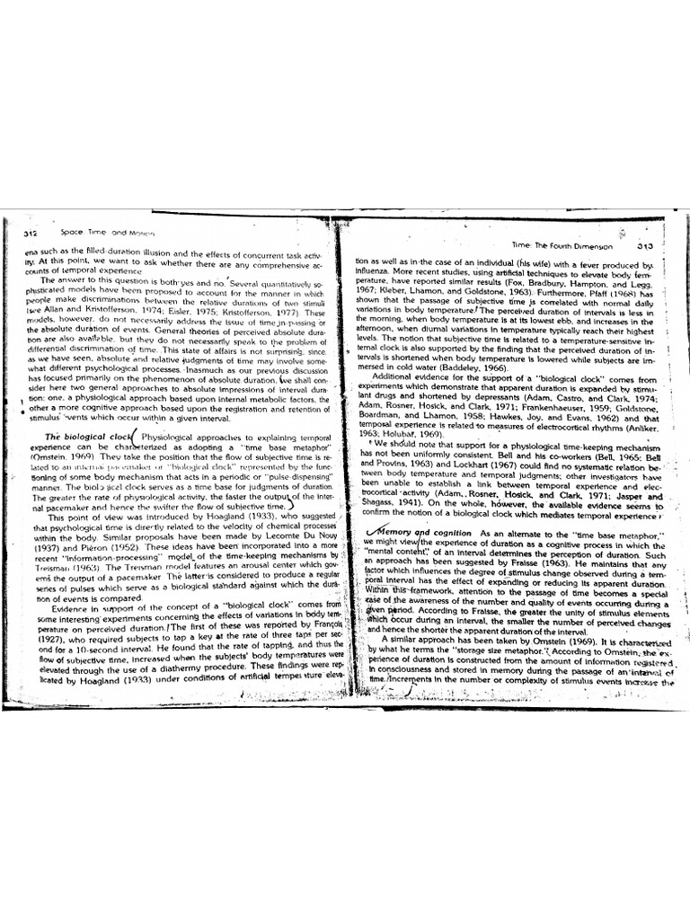 Theories of Time Perception | PDF
