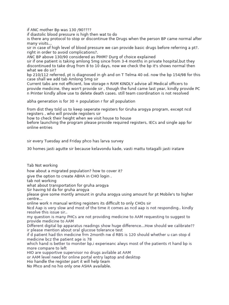 Cho Training Questions For NCD | PDF | Medicine