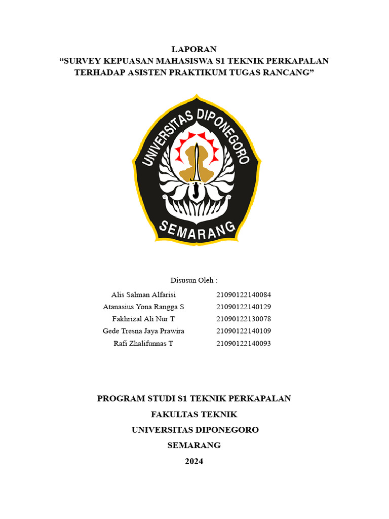 Kepuasan Mahasiswa S1 Teknik Perkapalan | PDF