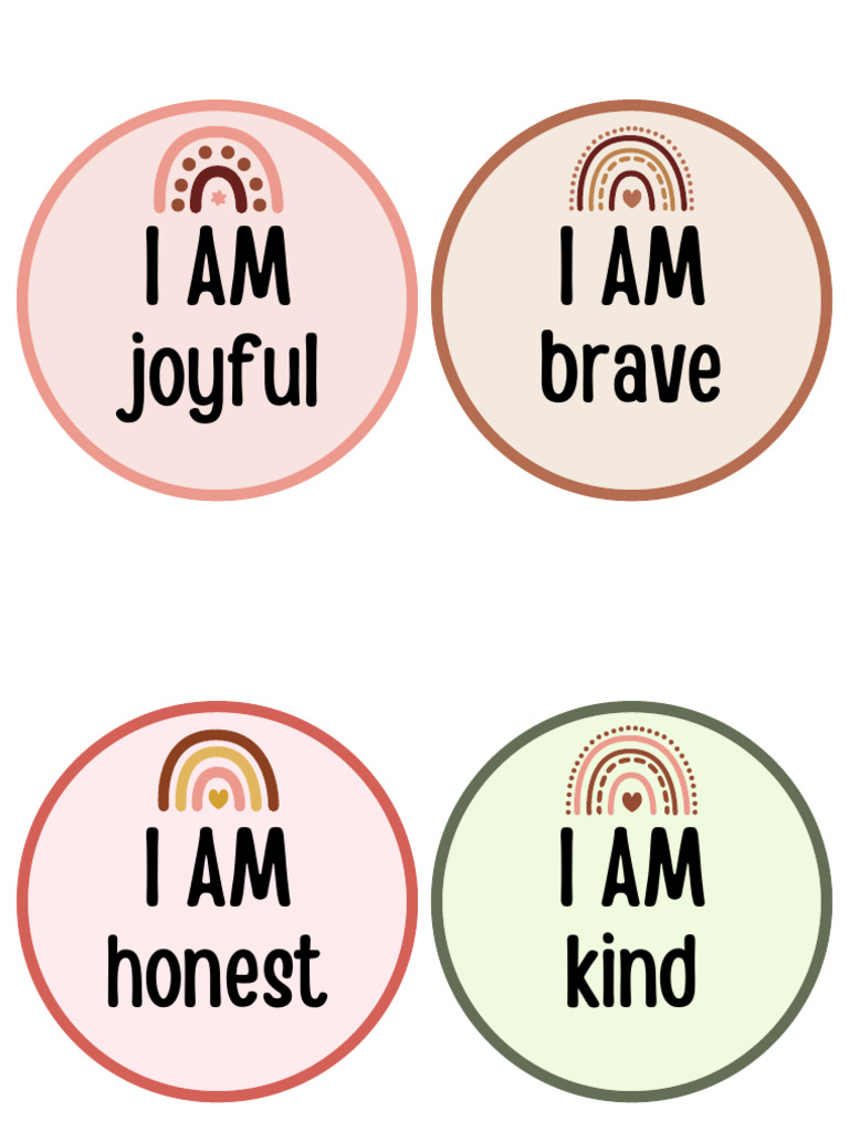 Back To School Classroom Decor - Modern Boho Rainbow Themed Affirmation ...