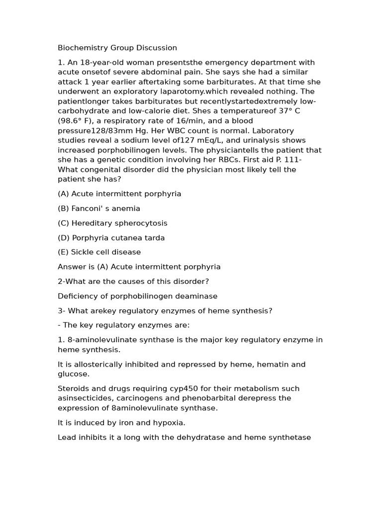 Biochemical Disorders and Diagnoses Analysis | PDF | Anemia | Medical ...