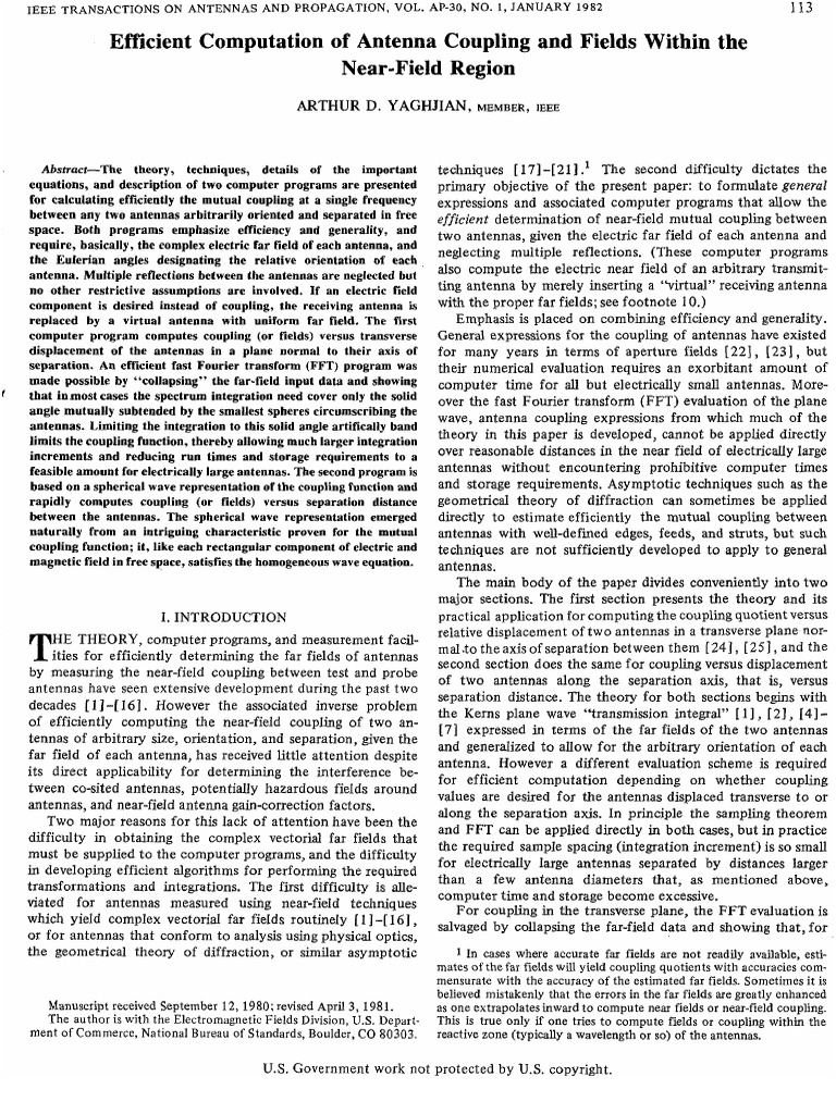 Computation Antenna Coupling | PDF | Antenna (Radio) | Wave Equation