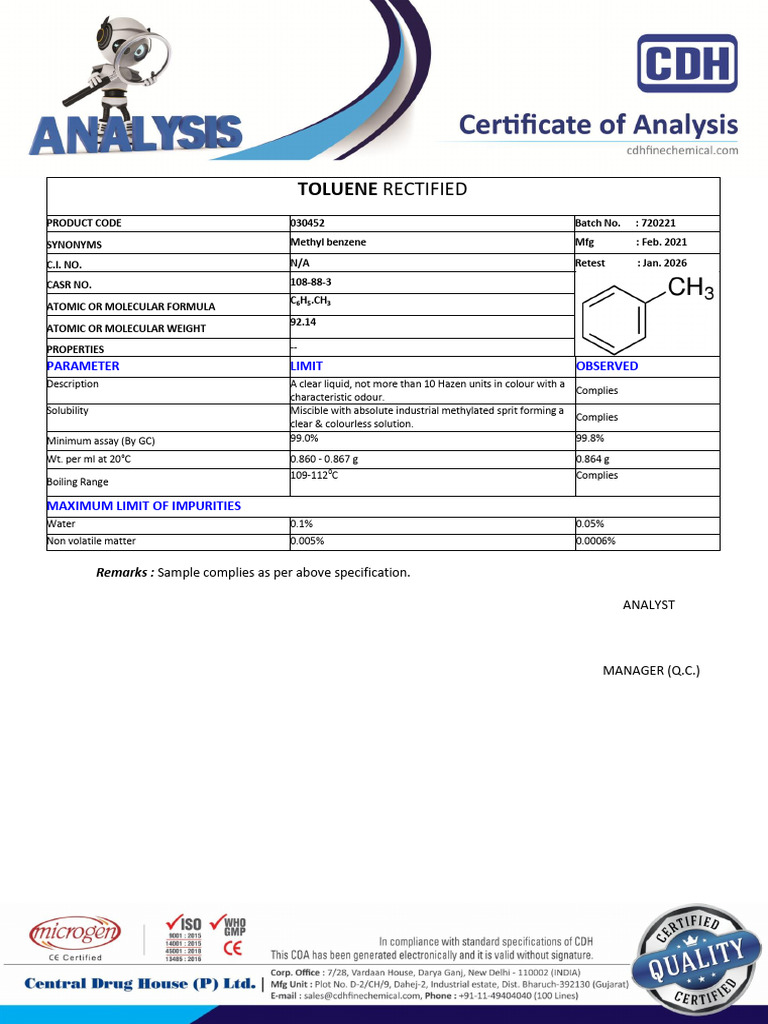 123_1449071135_030452-720221 TOLUENE RECTIFIED CDH | PDF
