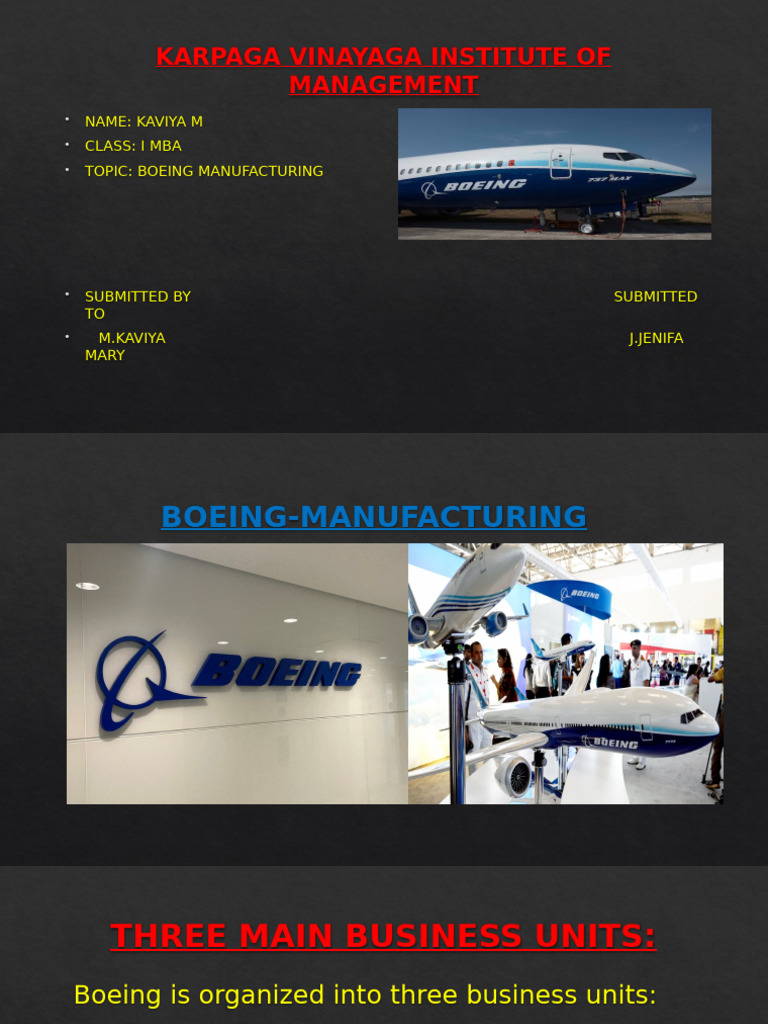 Boeing Manufacturing 1 | PDF