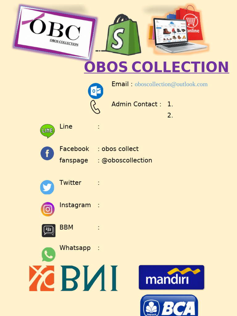 Obos Collection: Email: Admin Contact: 1. 2. Line | PDF