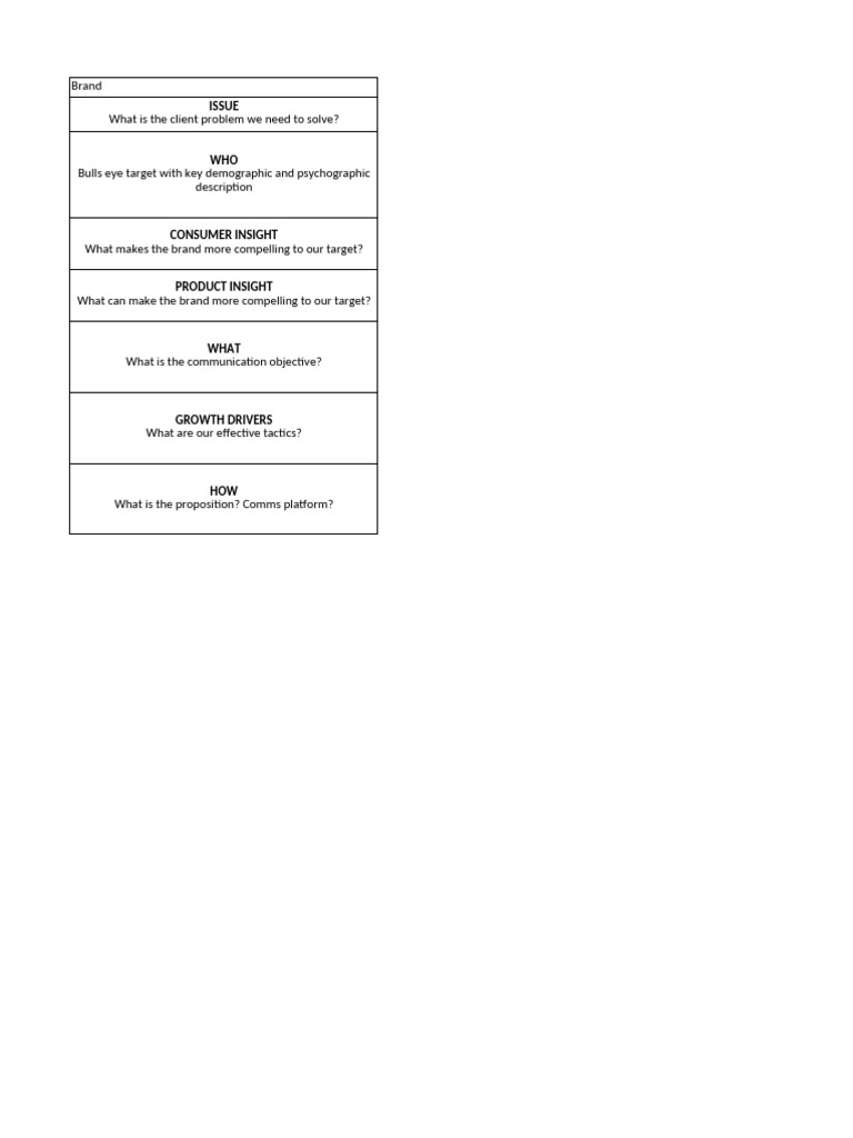 Brand Strategy Initial Document | PDF