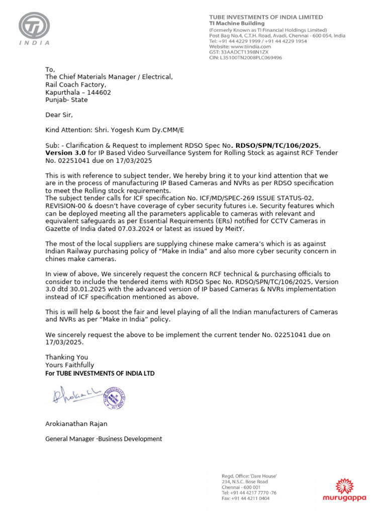 Request Letter RCF | PDF