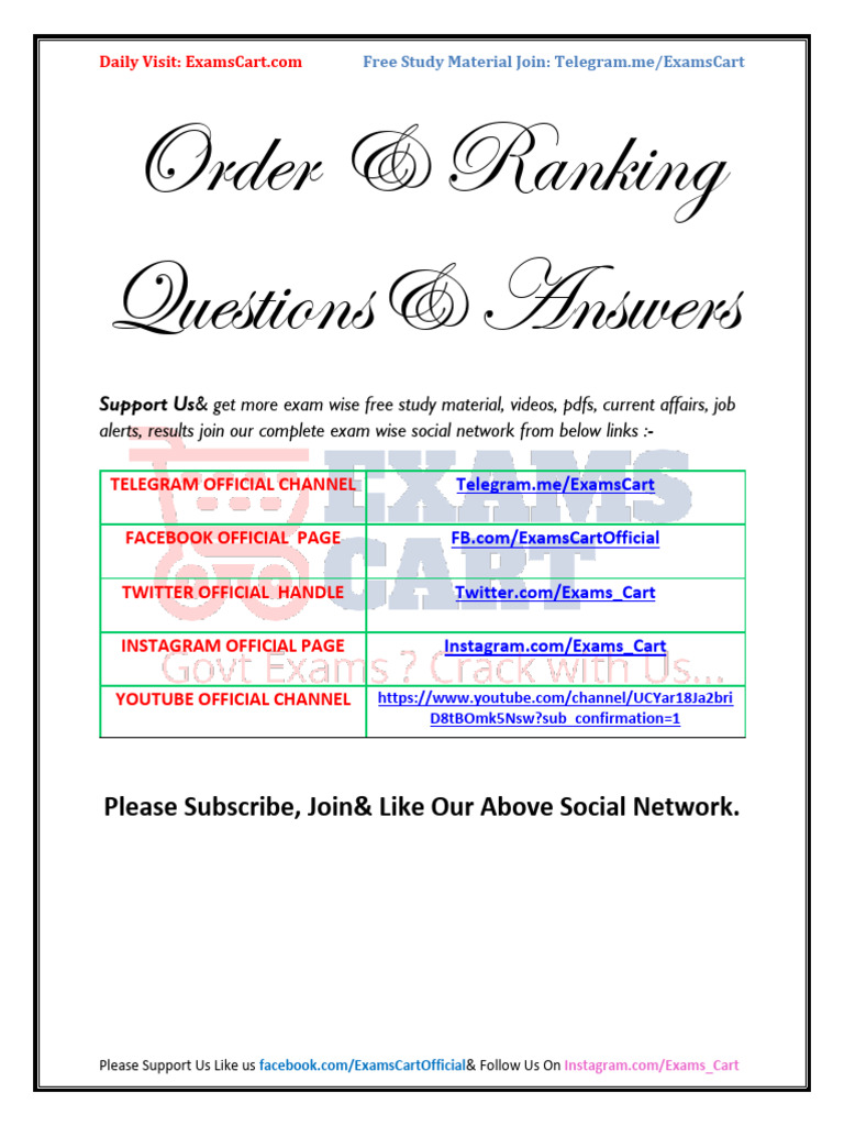 Ranking Short Tricks Question Answers PDF | PDF | Human Voice | Linguistics
