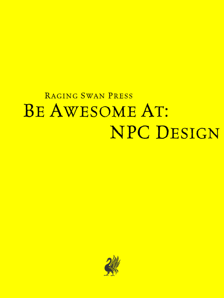 NPC Design Made Easy for GMs | PDF