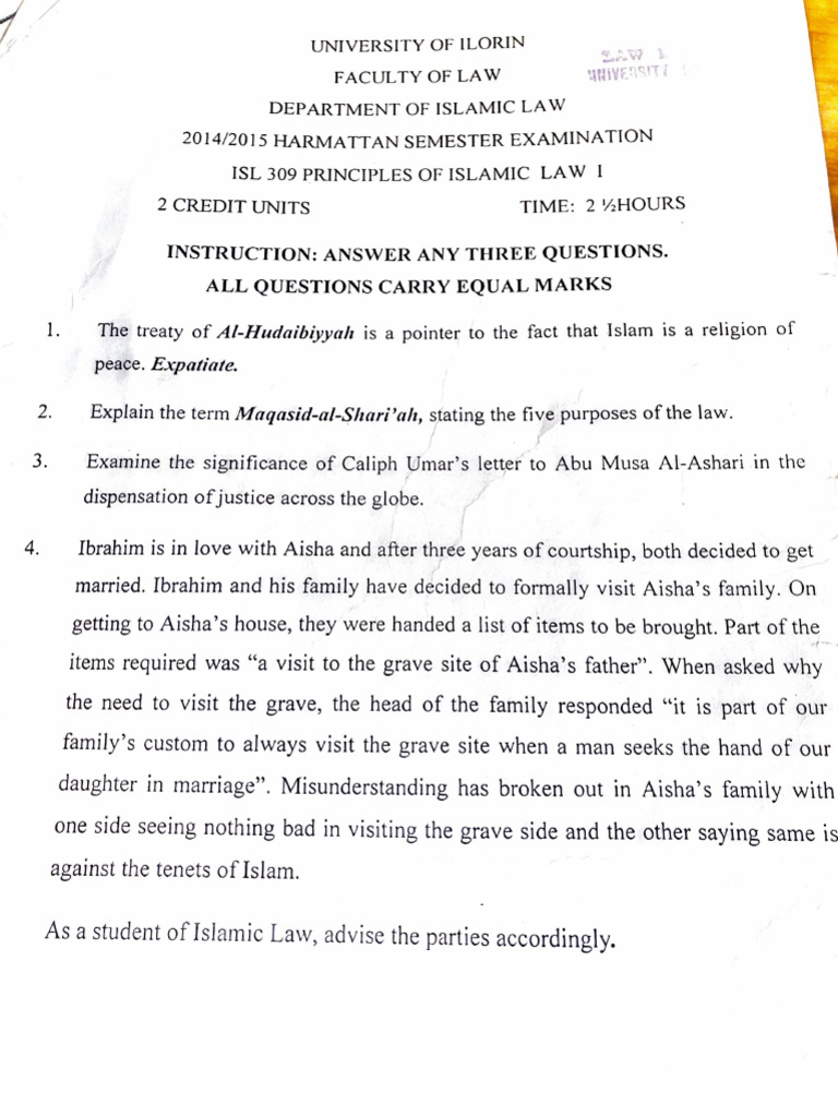 Islamic Law PQ | PDF