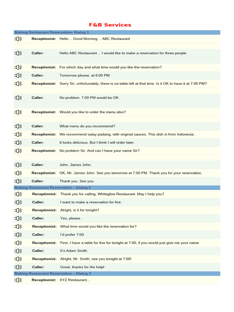 Fbs Reservation Dialog | PDF
