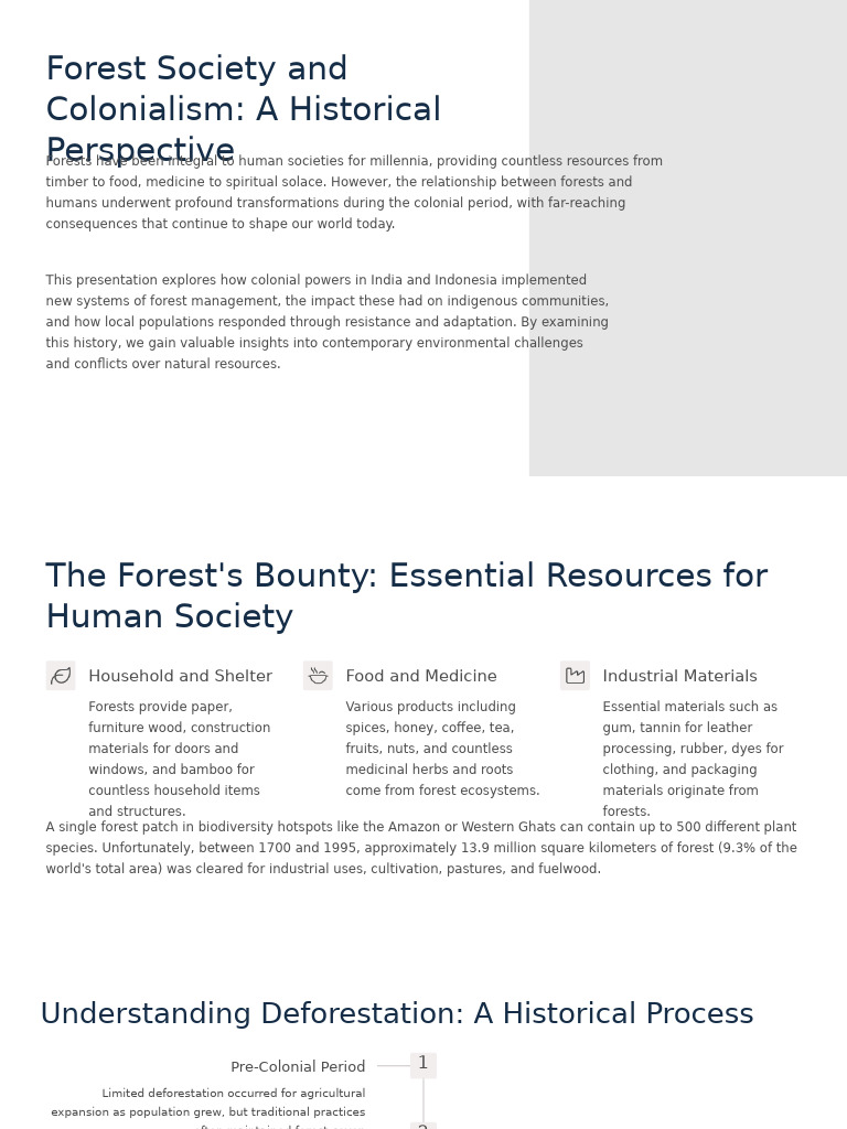 Class-9 History PPT Chapter-4 Forest Society and Colonialism | PDF ...