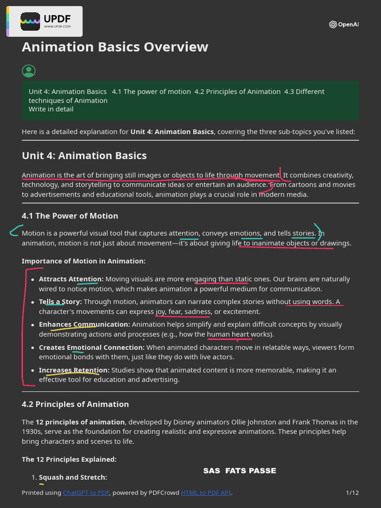 Animation Basics: Principles & Techniques | PDF | Adobe Flash | Video