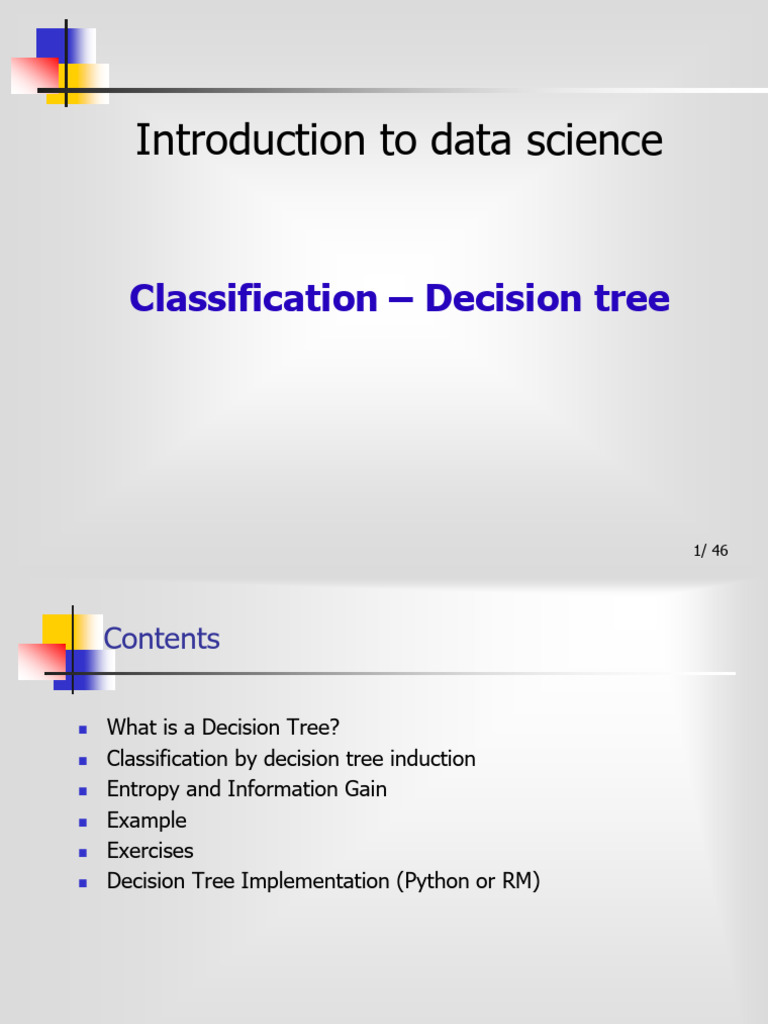 06 Classification Decision Tree | PDF | Applied Mathematics | Machine Learning