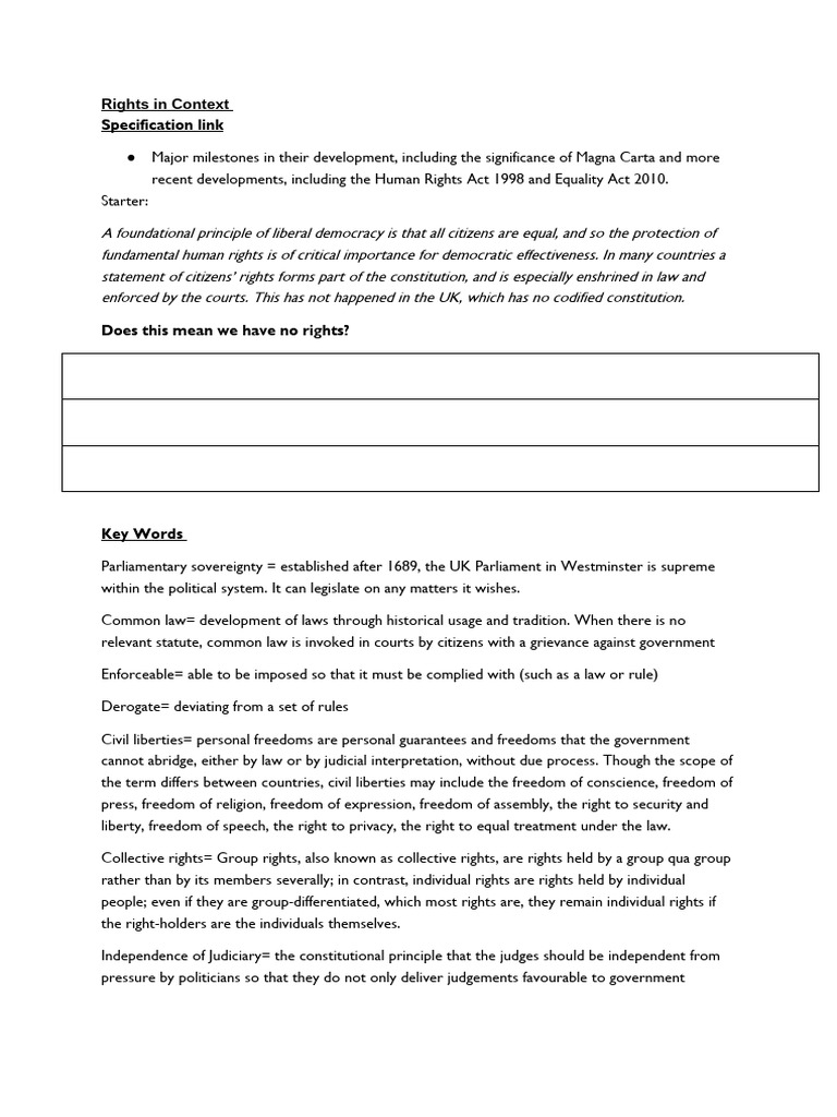 UK Human Rights: Key Legislation Overview | PDF | Civil Liberties | Justice