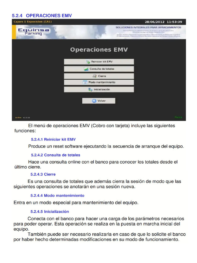Instrucciones Equinsa Emv | PDF
