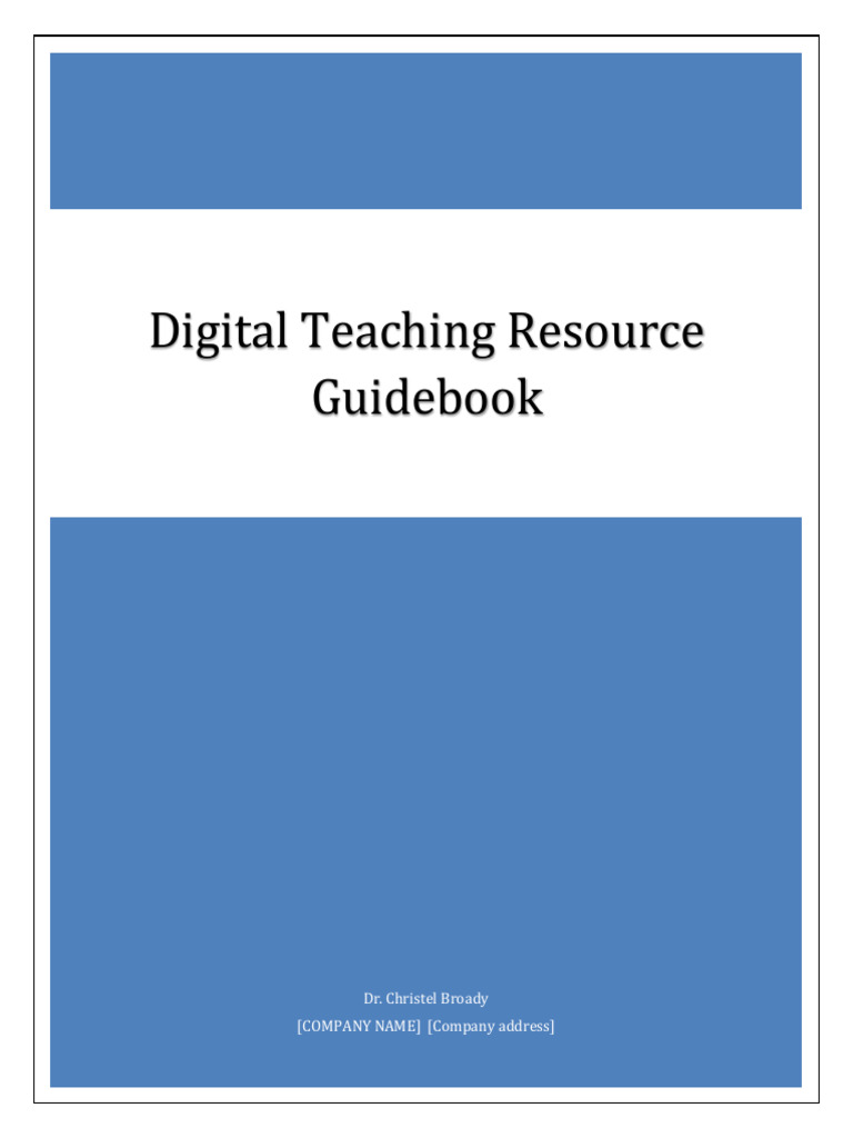 Digital Teaching Resource Guidebook | PDF | Educational Technology ...