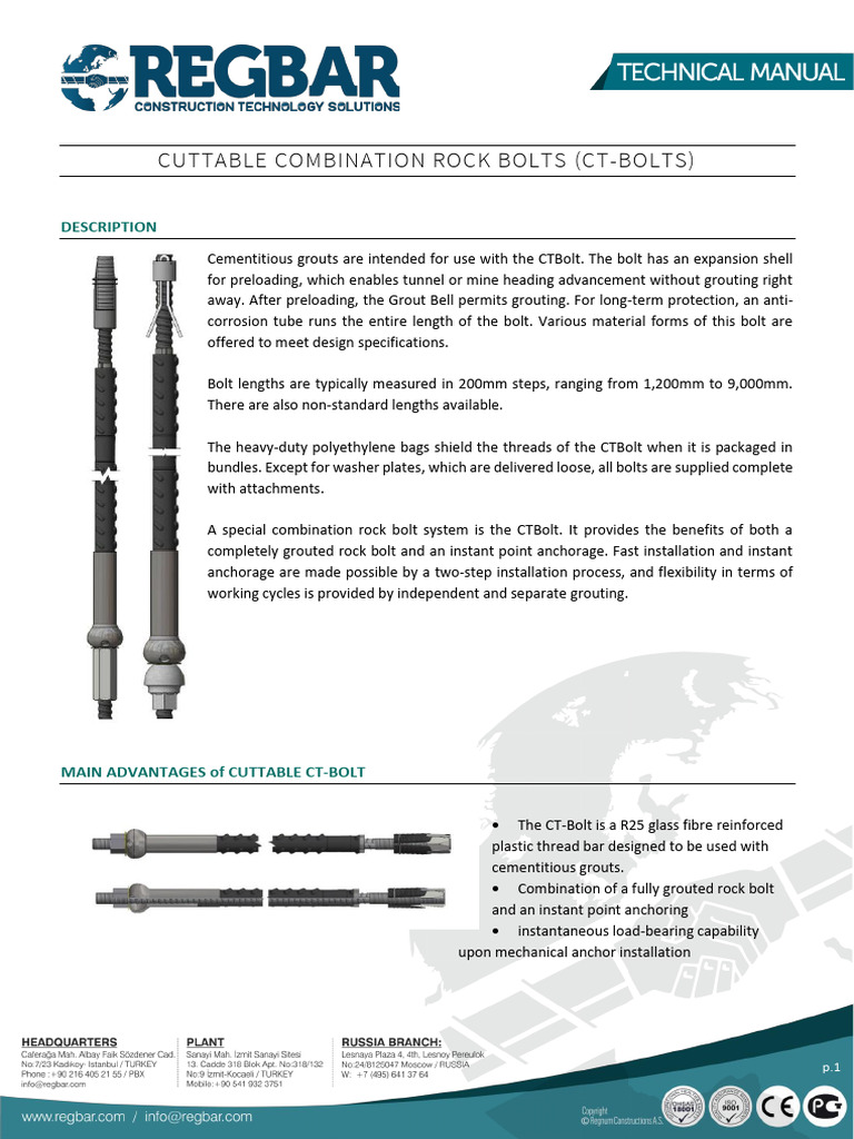 Cuttable CT Bolts Rev00 | PDF | Screw | Mechanical Engineering