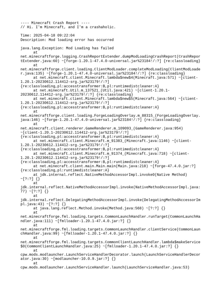 Crash 2025 04 18 - 09.22.04 FML | PDF | Central Processing Unit | Computer Science