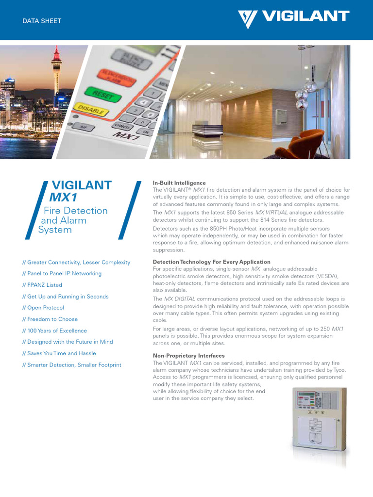 Tyco Networked Fire Alarm System | PDF | Relay | Sensor