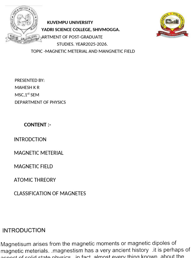 Magnetic Properties | PDF | Magnetism | Ferromagnetism