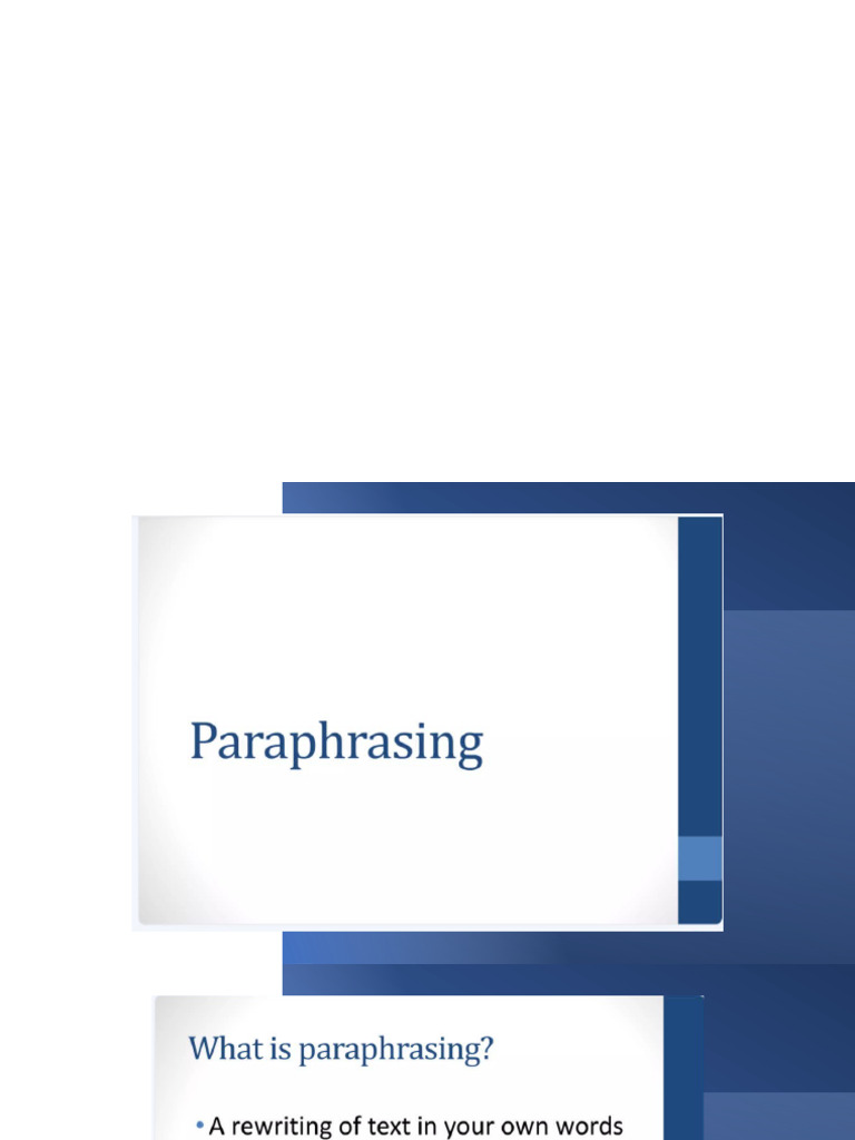 Paraphrase | PDF