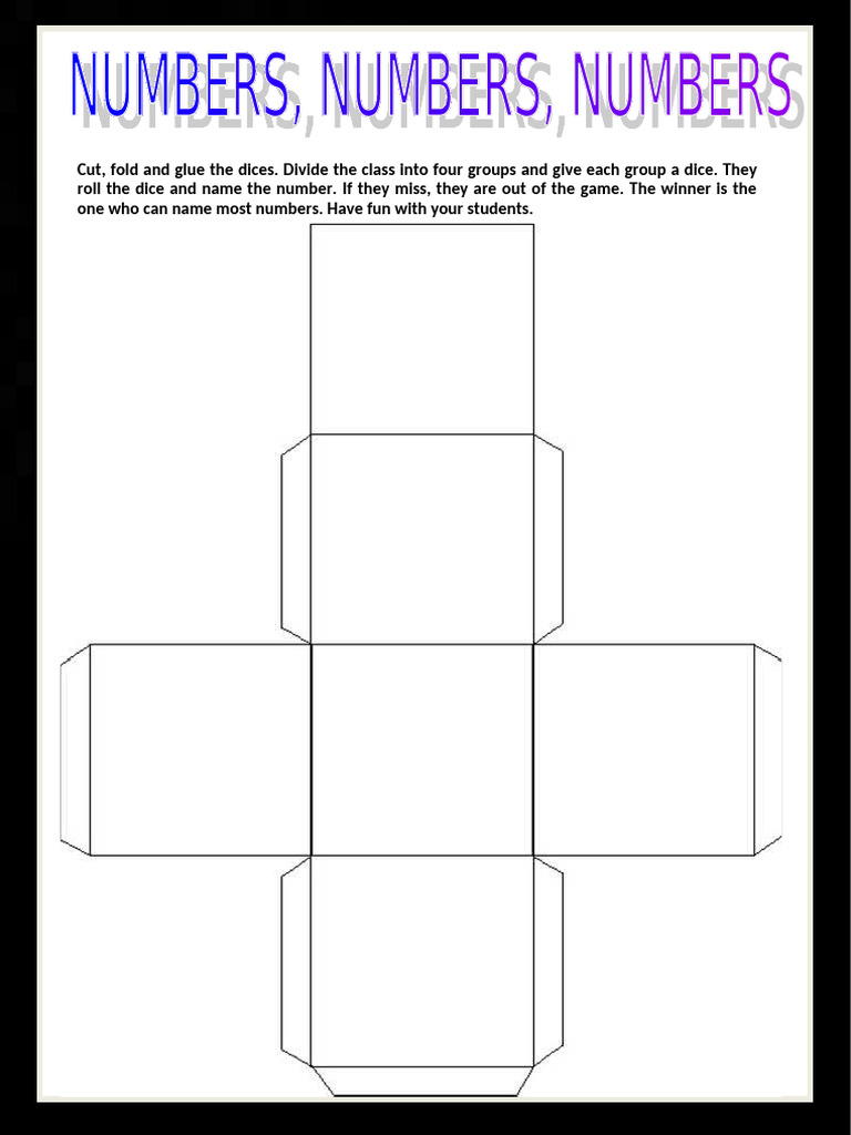 Numbers 1-10 Dice Practice | PDF