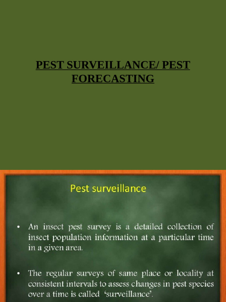 1 PPT 506 PEST SURVIELLANCE | PDF