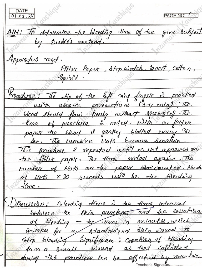 Physiology Practical 2nd Semester | PDF