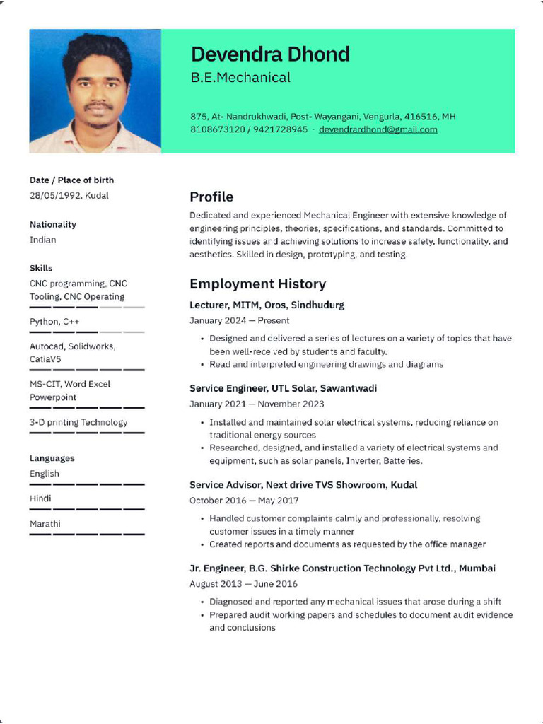 2024 Devendra CV | PDF