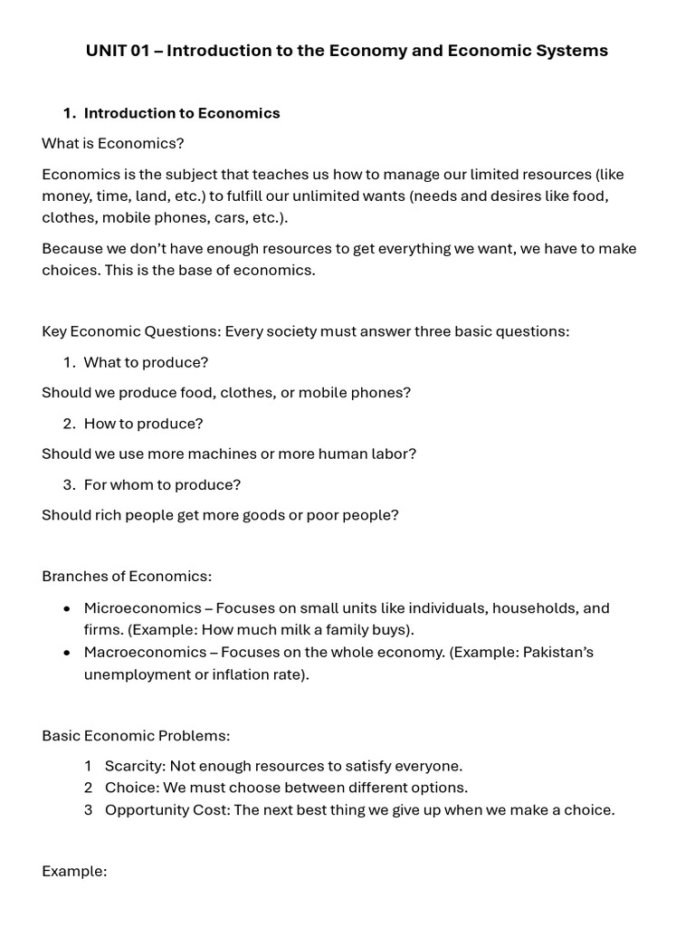 Introduction to Economic Systems | PDF | Economics | Macroeconomics