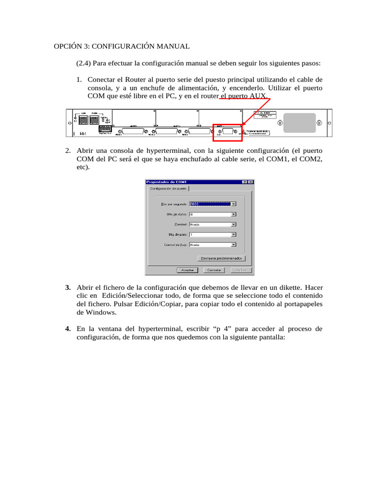 Configuración Manual de Router Paso a Paso | PDF