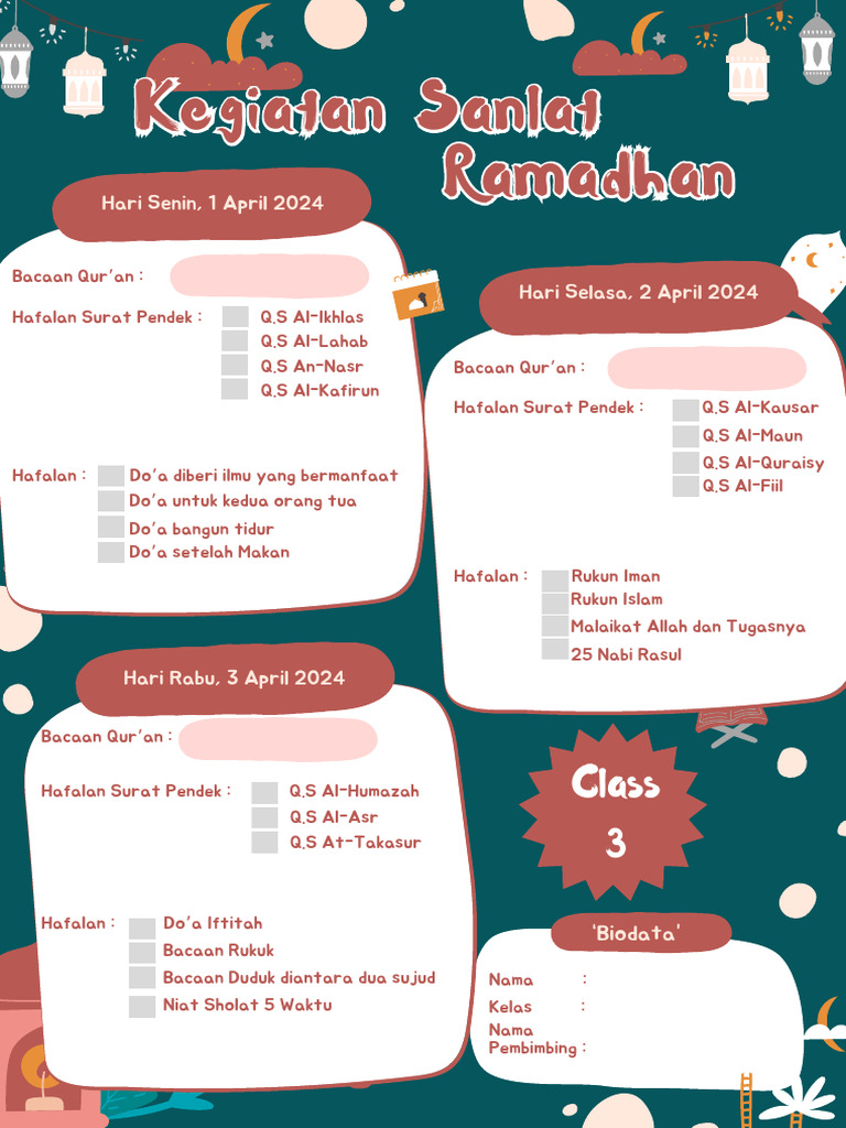 Kegiatan Sanlat: Hafalan dan Bacaan Qur'an | PDF