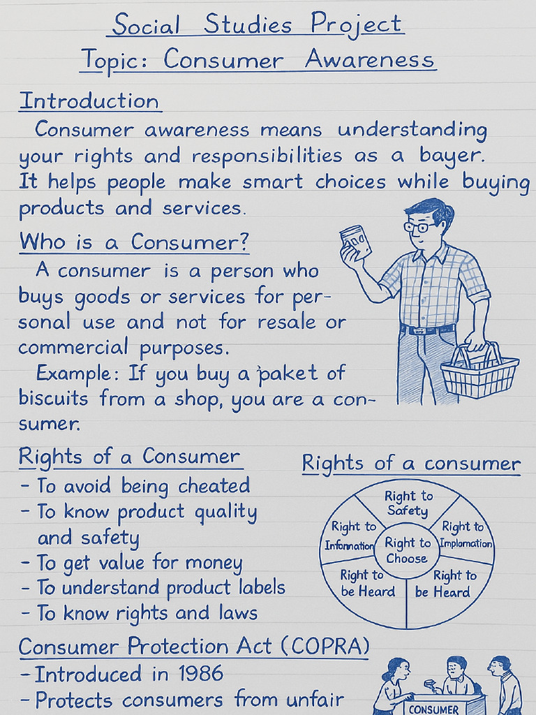 Consumer Awareness Handwritten Project | PDF