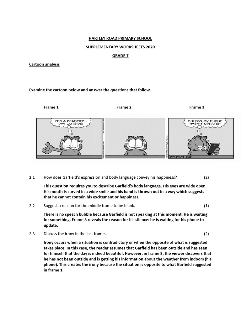 Cartoon-Analysis 13 April | PDF | Human Communication