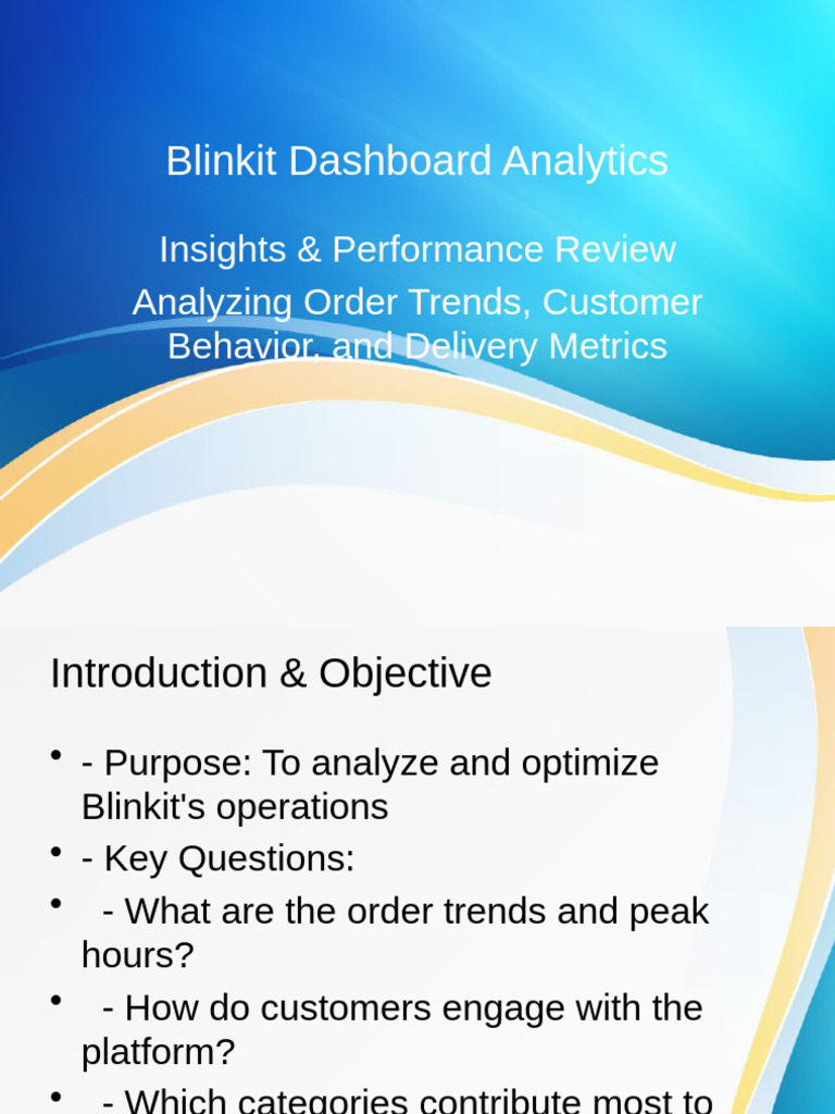 Blinkit Dashboard Presentation | PDF | Analytics | Data