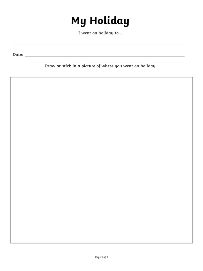 My Holiday Booklet | PDF