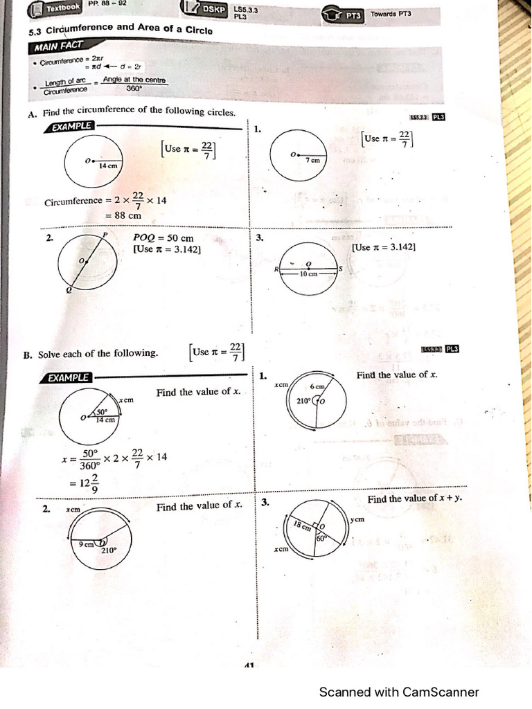 Form 2 Maths Workbook - Chap 5 Circle | PDF